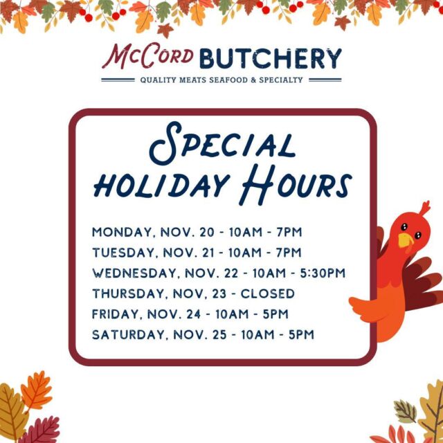 News & Specials - McCord Butchery